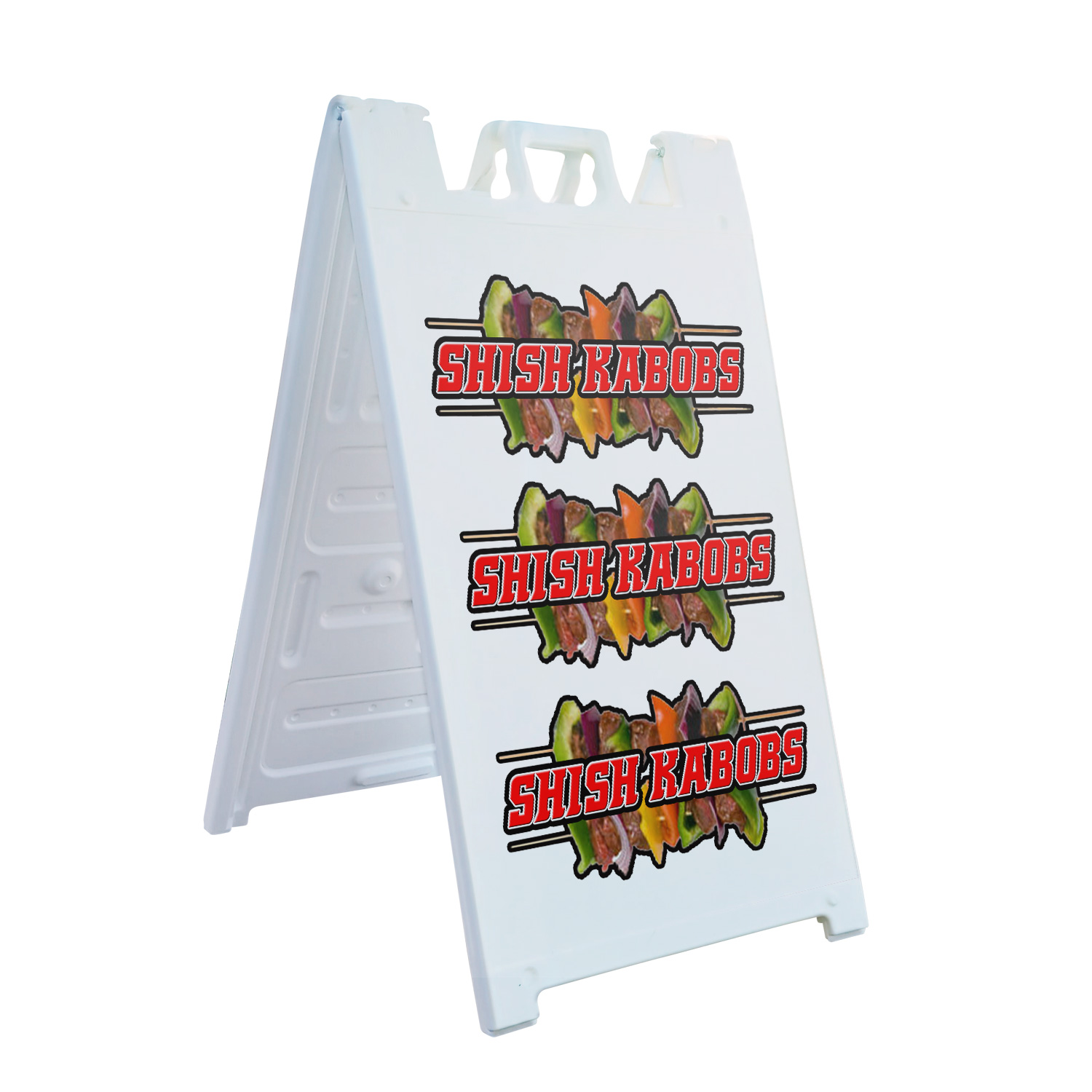 A-frame Sidewalk Shish Kabobs 24" x 36" Double Sided A-Frame Sidewalk ...