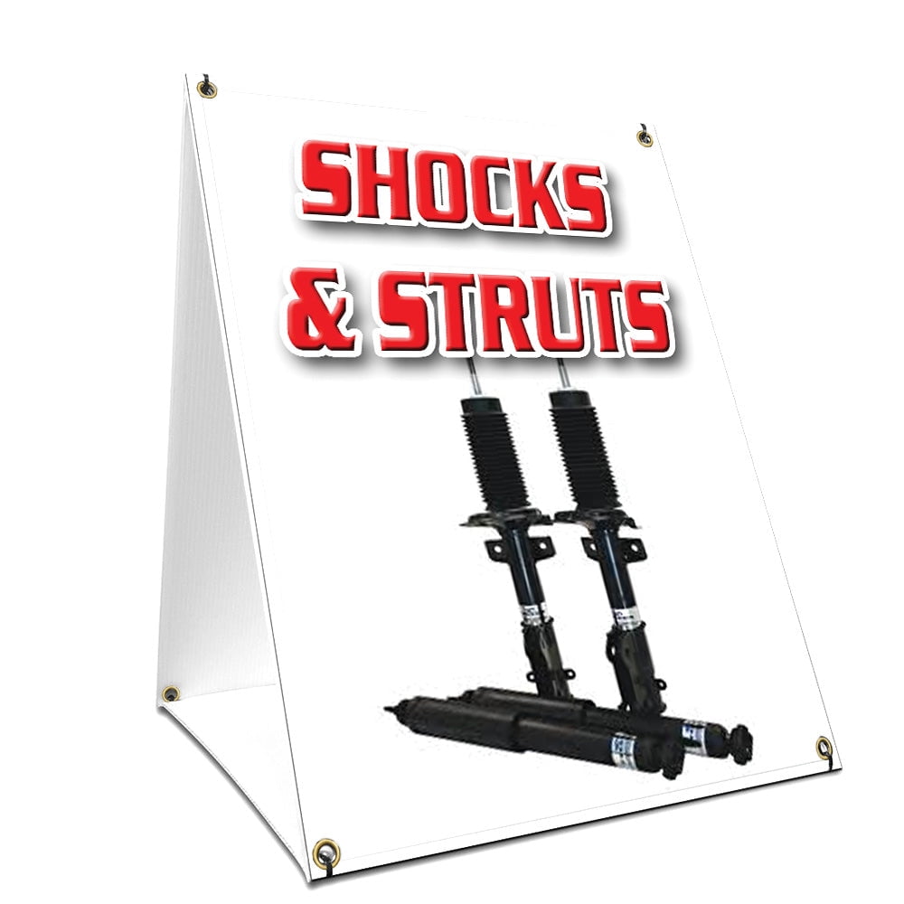 A-frame Sidewalk Shocks&Struts Sign With Graphics On Each Side | 24" X ...