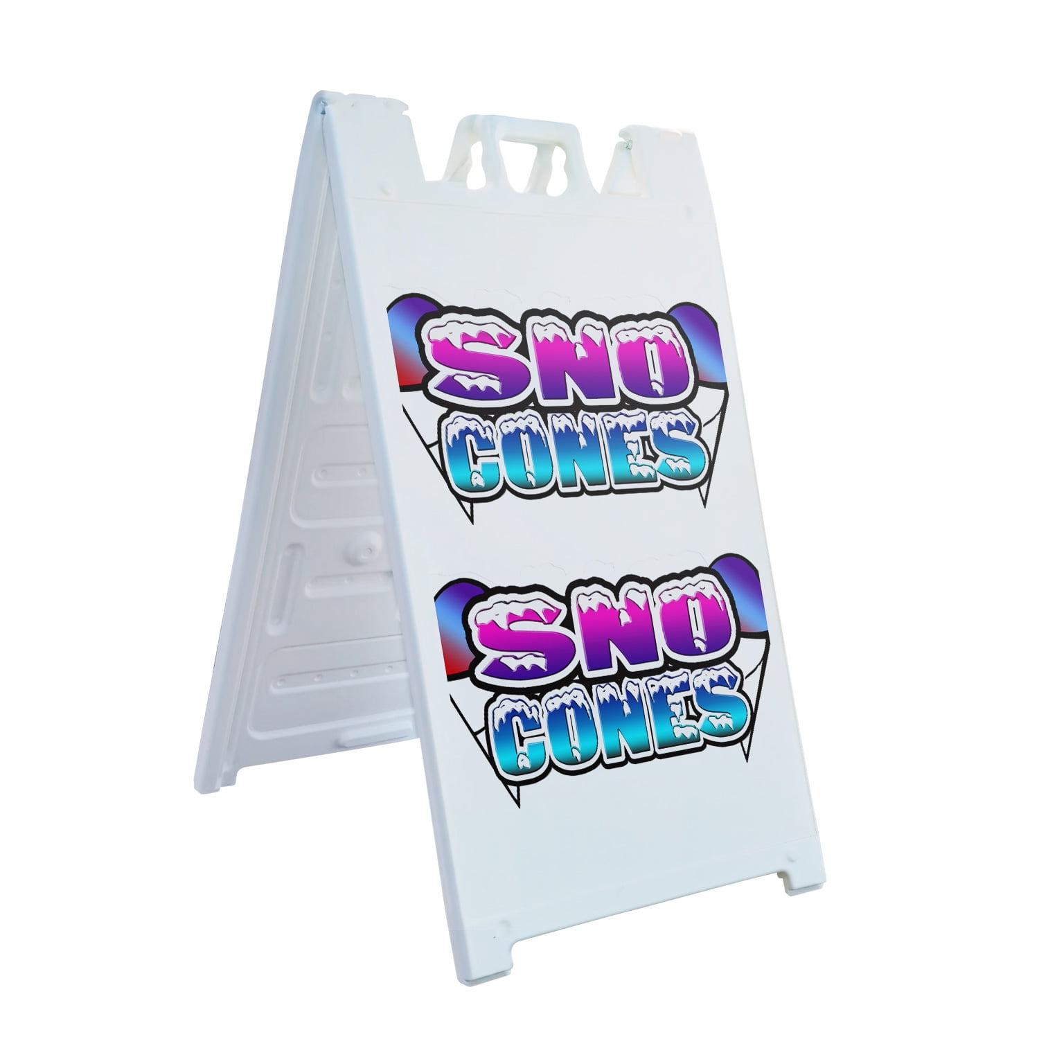 A-frame Sidewalk Sno Cones 24" x 36" Double Sided A-Frame Sidewalk Sign ...