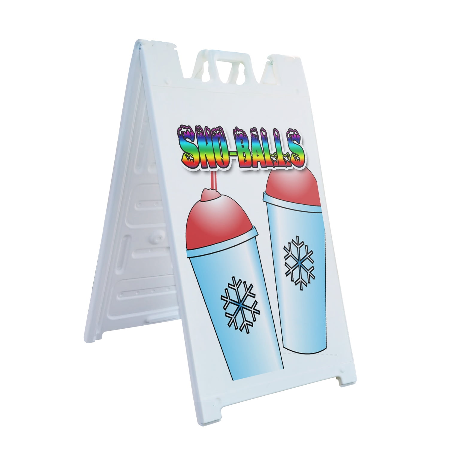 A-frame Sidewalk Sno-balls 24" x 36" Double Sided A-Frame Sidewalk Sign ...