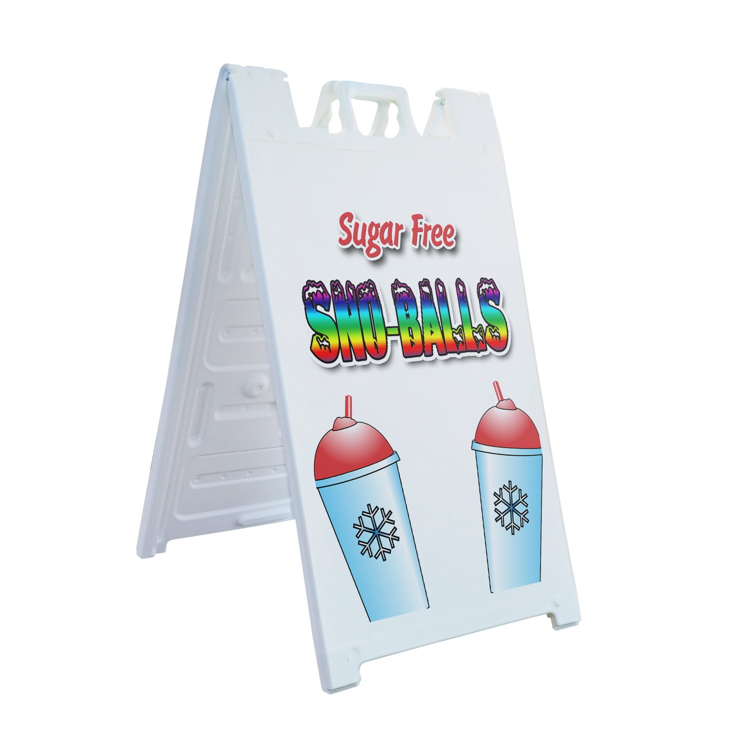 A-frame Sidewalk Sno-balls Sugar Free 24" x 36" Double Sided A-Frame ...