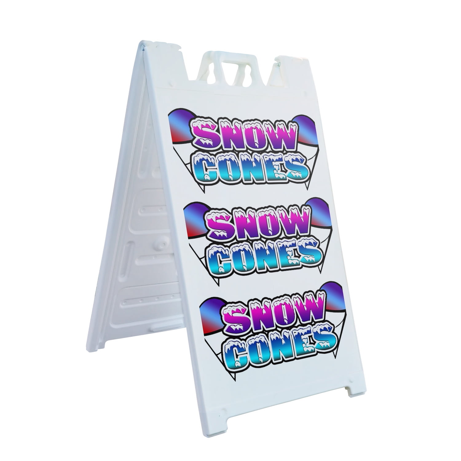 A-frame Sidewalk Snow Cones 24" x 36" Double Sided A-Frame Sidewalk ...