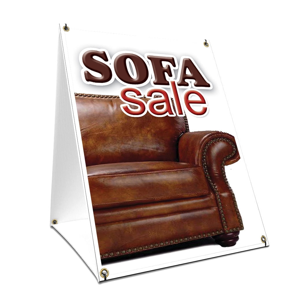 A-frame Sidewalk Sofa Sale Sign With Graphics On Each Side | 24" X 36 ...