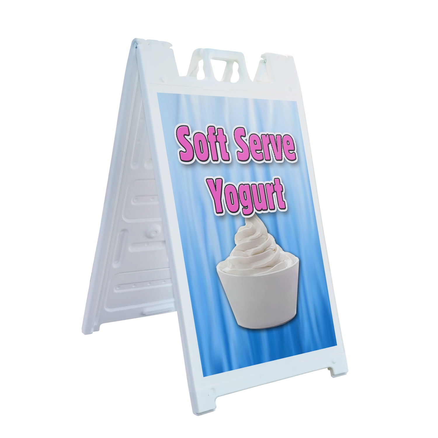 A-frame Sidewalk Soft Serve Yogurt 24" x 36" Double Sided A-Frame ...