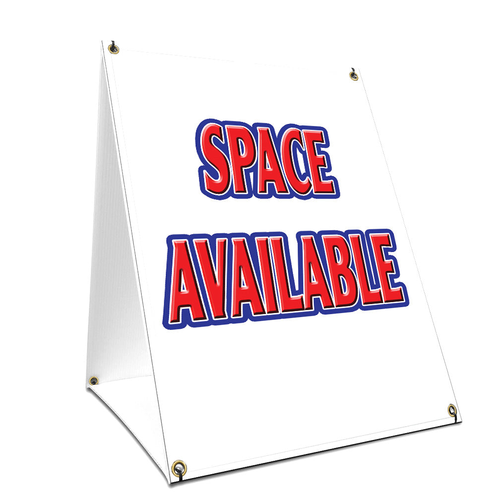 A-frame Sidewalk Space Available Sign With Graphics On Each Side | 24 ...