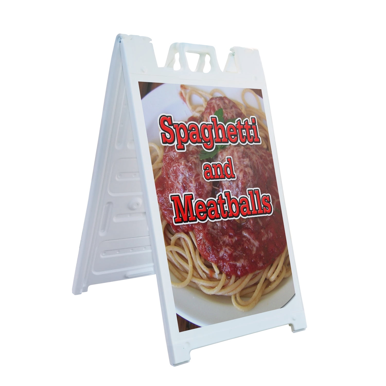 A-frame Sidewalk Spaghetti And Meatballs 24" x 36" Double Sided A-Frame ...