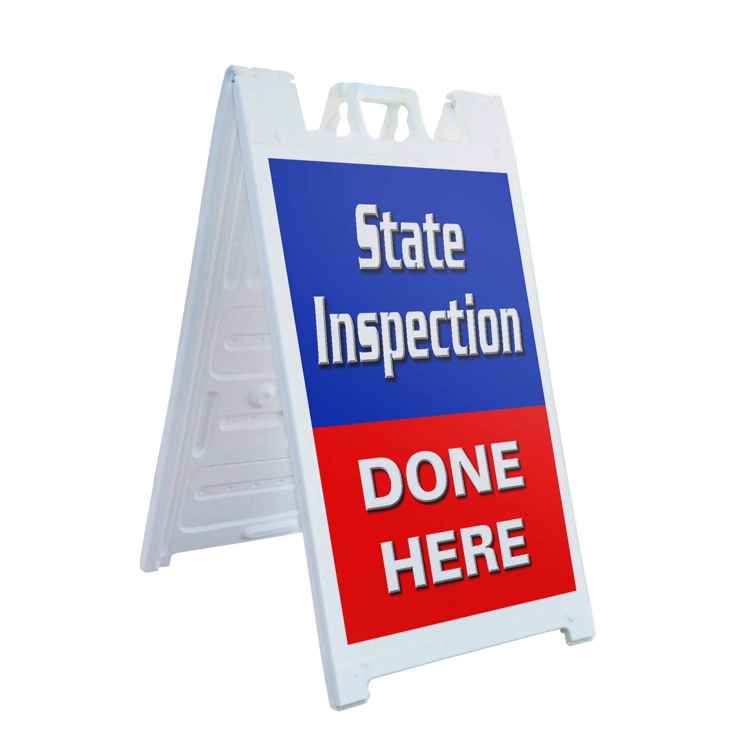 A-frame Sidewalk State Inspection Done Here 24" x 36" Double Sided A ...