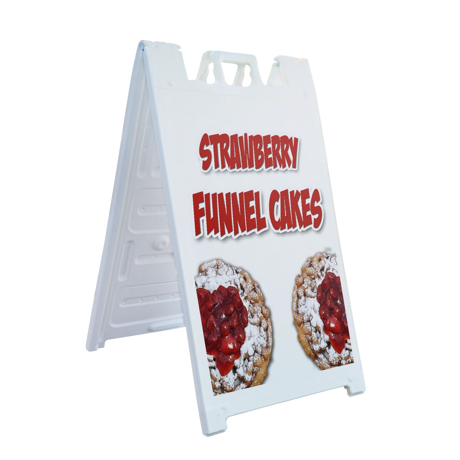 A-frame Sidewalk Strawberry Funnel Cakes 24" x 36" Double Sided A-Frame ...