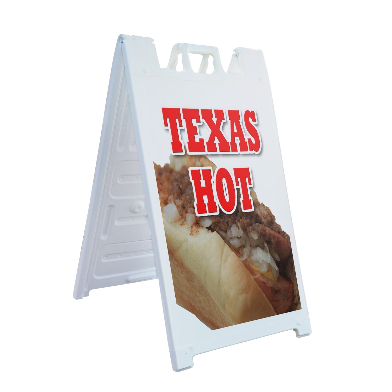 A-frame Sidewalk Texas Hot 24" x 36" Double Sided A-Frame Sidewalk Sign ...