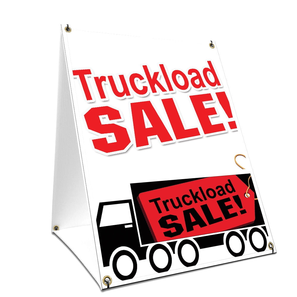 A-frame Sidewalk Truckload Sale Sign With Graphics On Each Side | 18" X ...