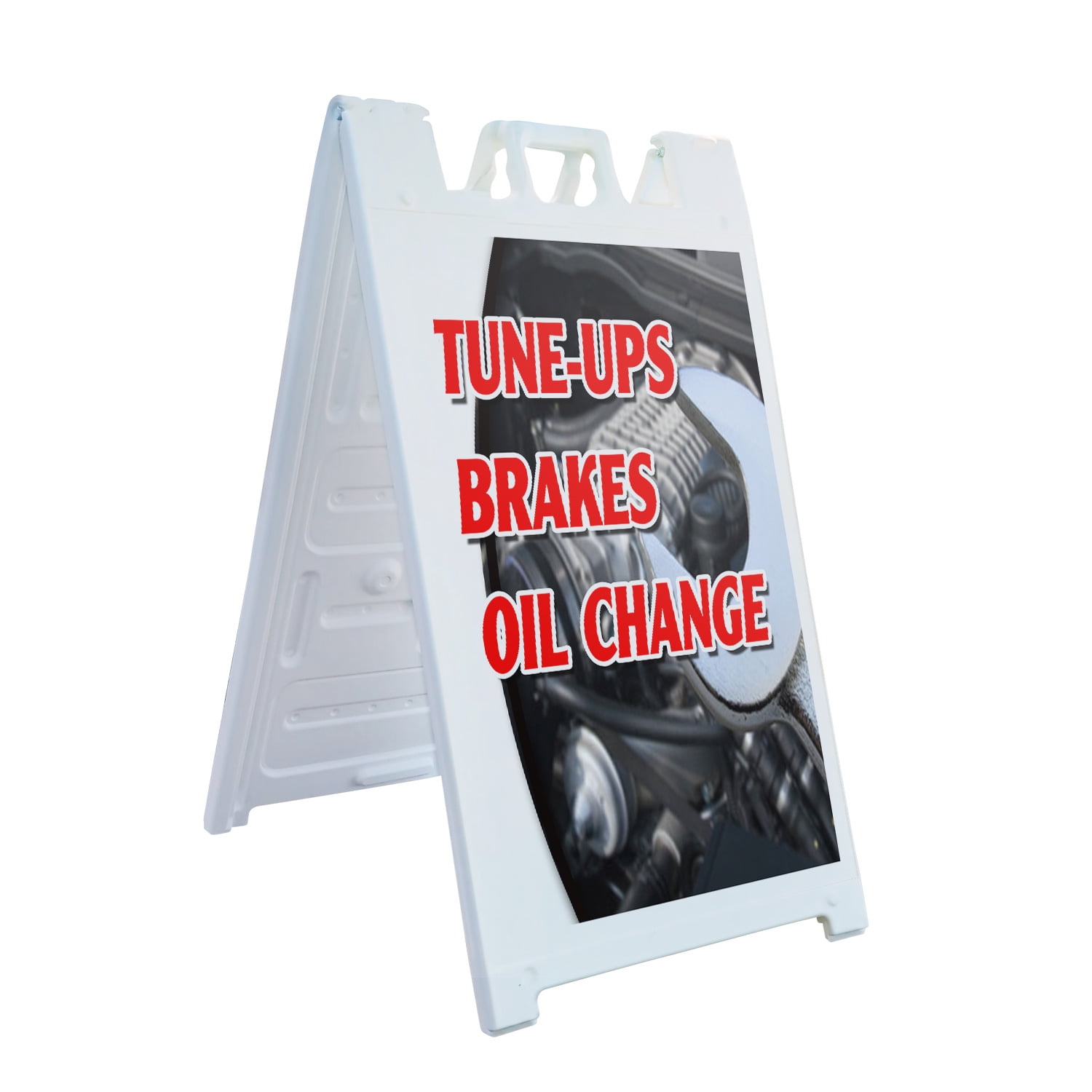 A-frame Sidewalk Tune Ups Brakes Oil Change 24" x 36" Double Sided A ...