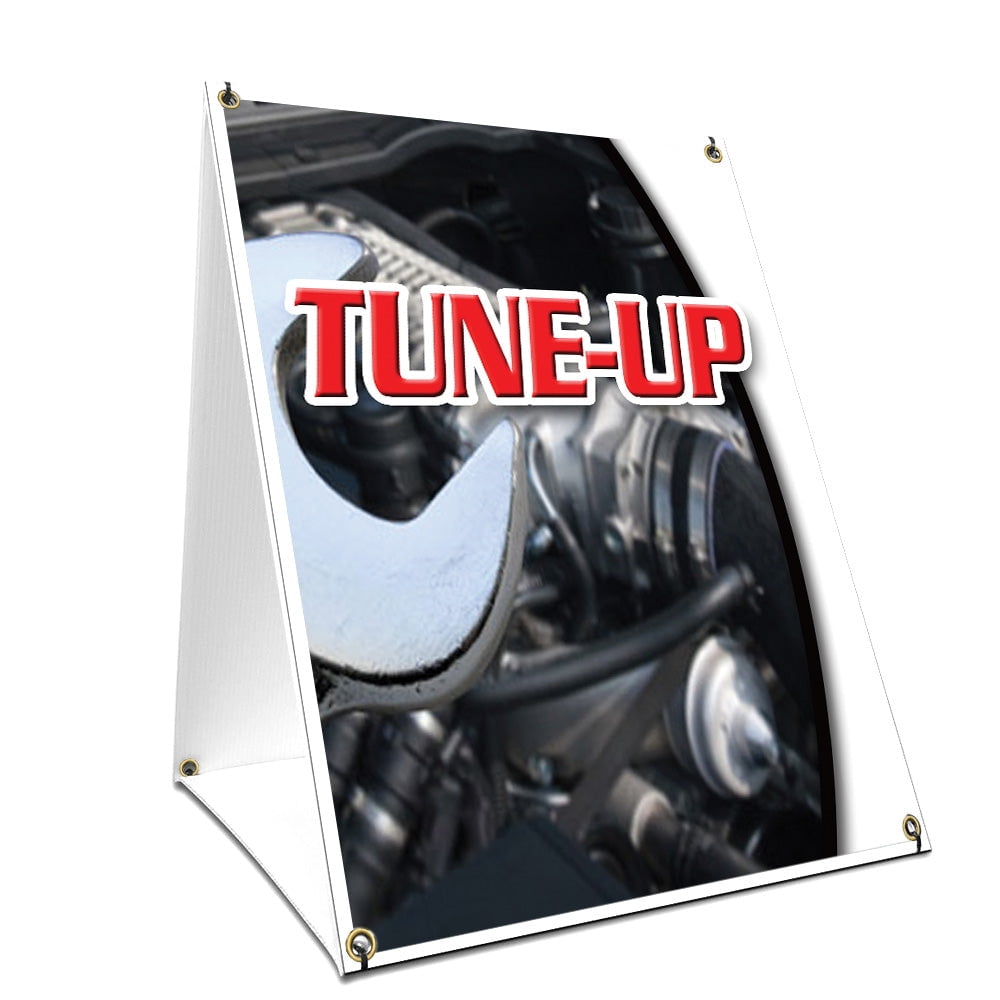 A-frame Sidewalk Tune-up Sign With Graphics On Each Side | 24" X 36 ...