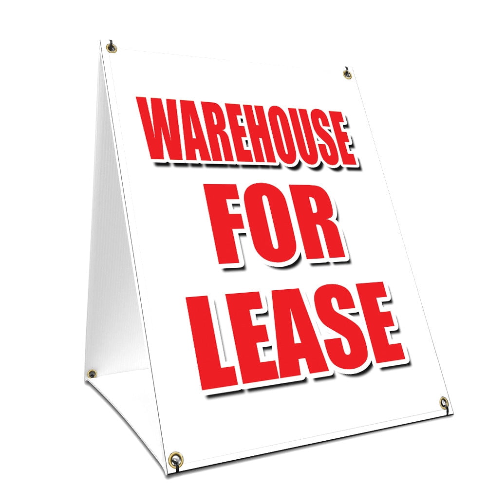 A-frame Sidewalk Warehouse For Lease Sign With Graphics On Each Side ...