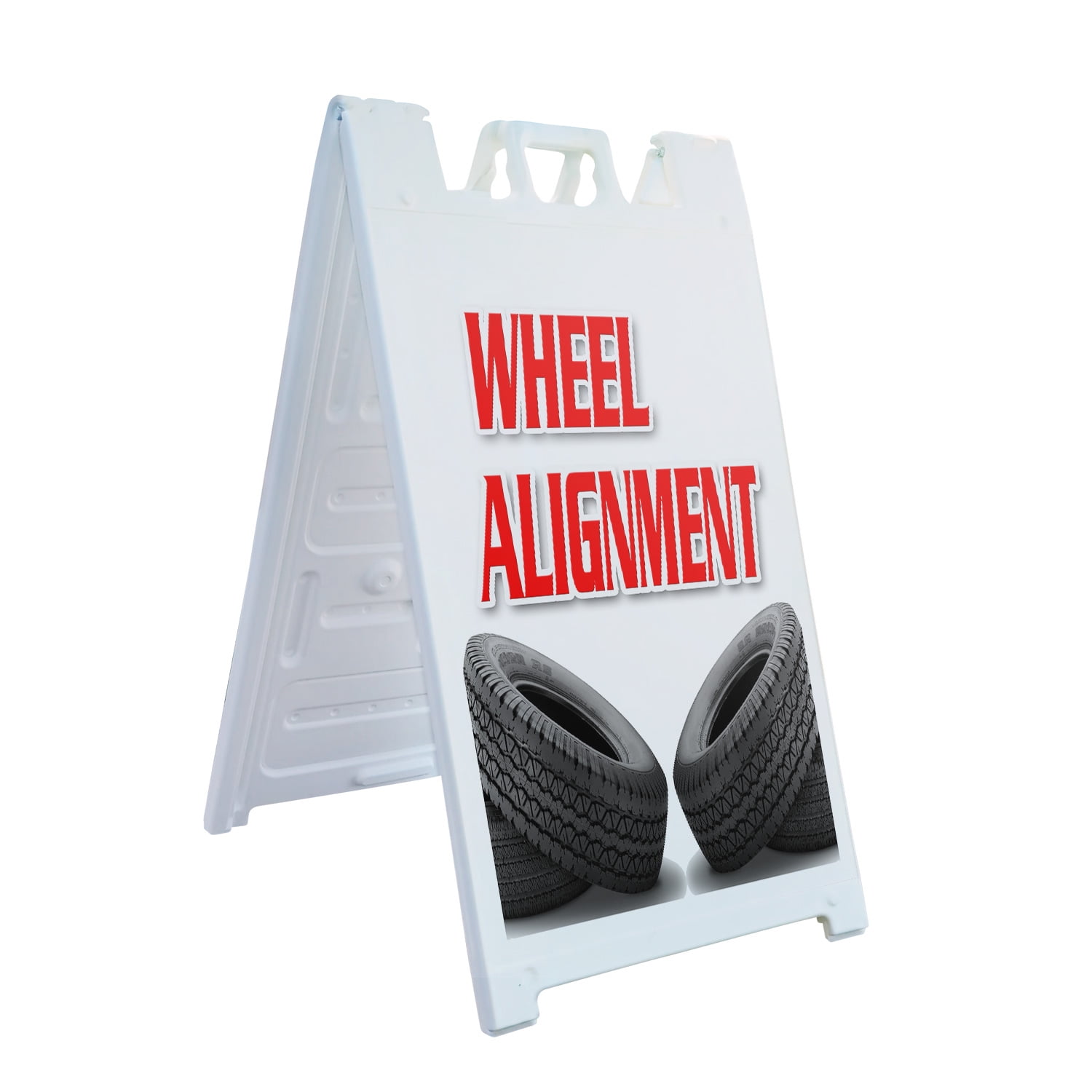 A-frame Sidewalk Wheel Alignment 24" x 36" Double Sided A-Frame ...