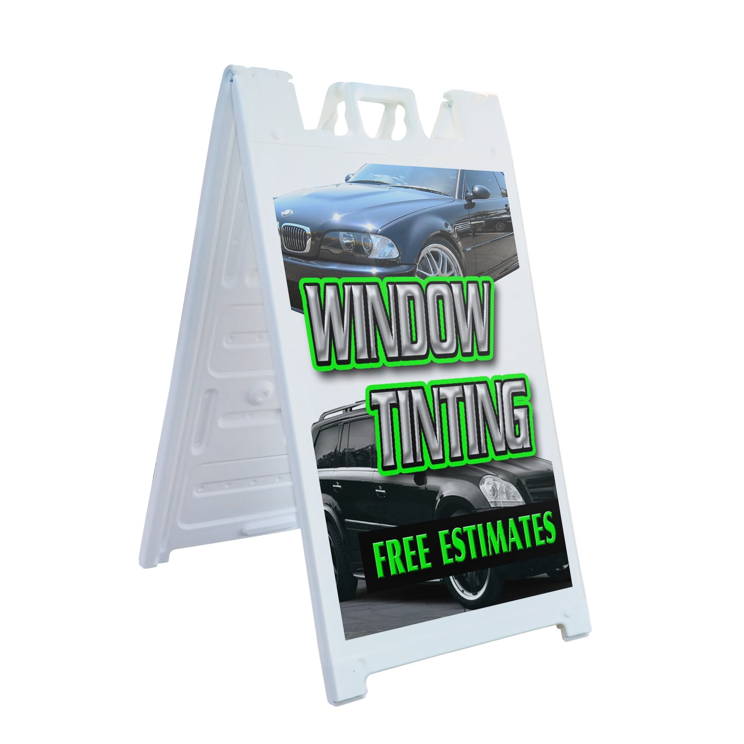 A-frame Sidewalk Window Tinting Free Estimates 24" x 36" Double Sided A ...