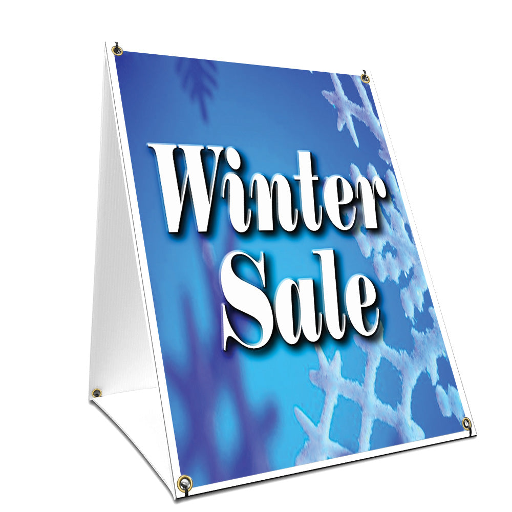 A-frame Sidewalk Winter Sale Sign With Graphics On Each Side | 24