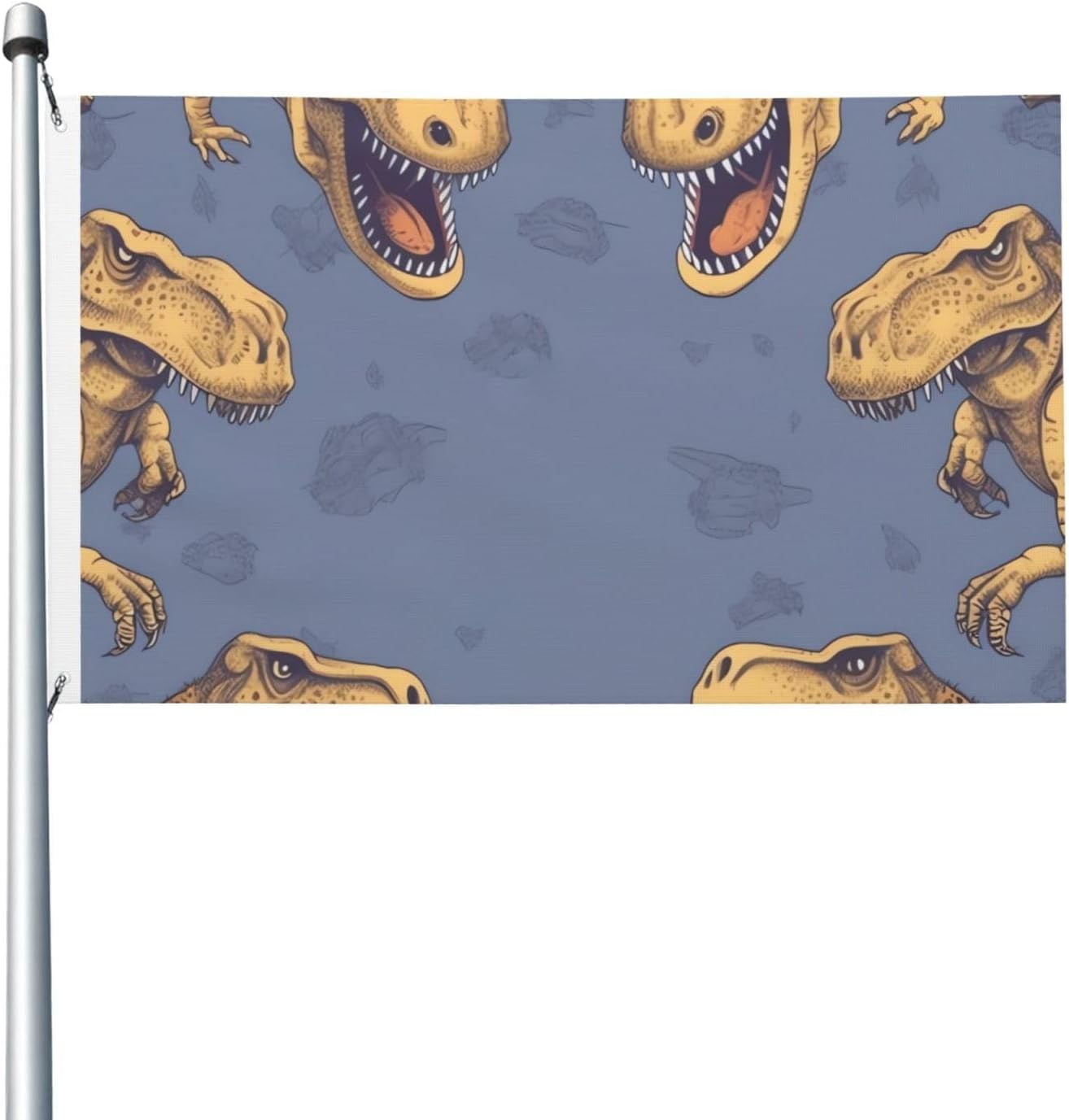 A group of Tyrannosaurus rex Garden Flag Welcome Flags for Outside ...