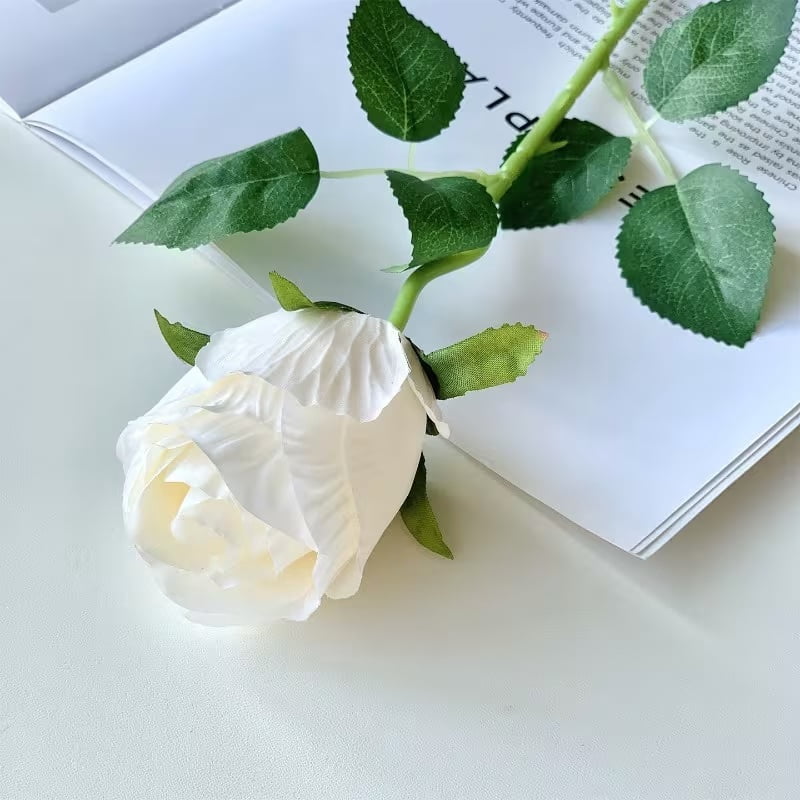 A high-quality, realistic artificial Bulgarian rose, suitable for home ...