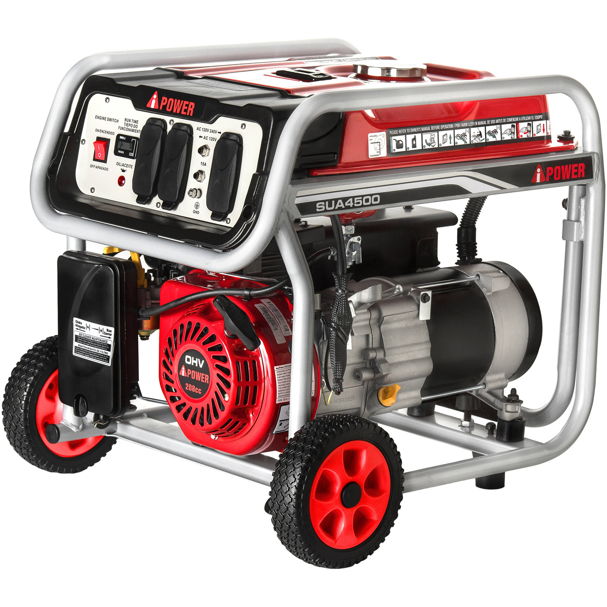 Steele Products 12,000-Watt Gasoline Powered Electric Start Portable ...