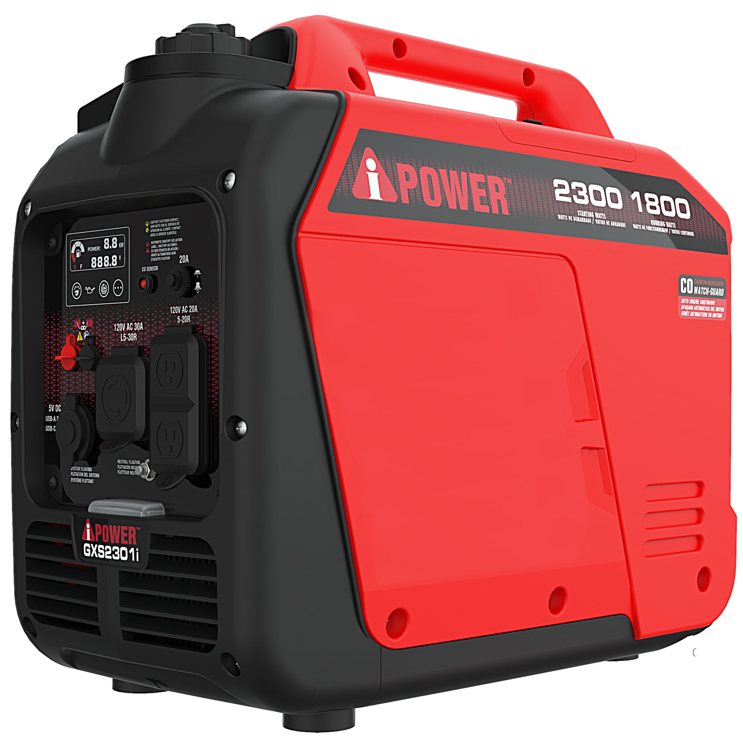 A-iPower Portable Inverter Generator, 2300W RV Ready, EPA & CARB ...