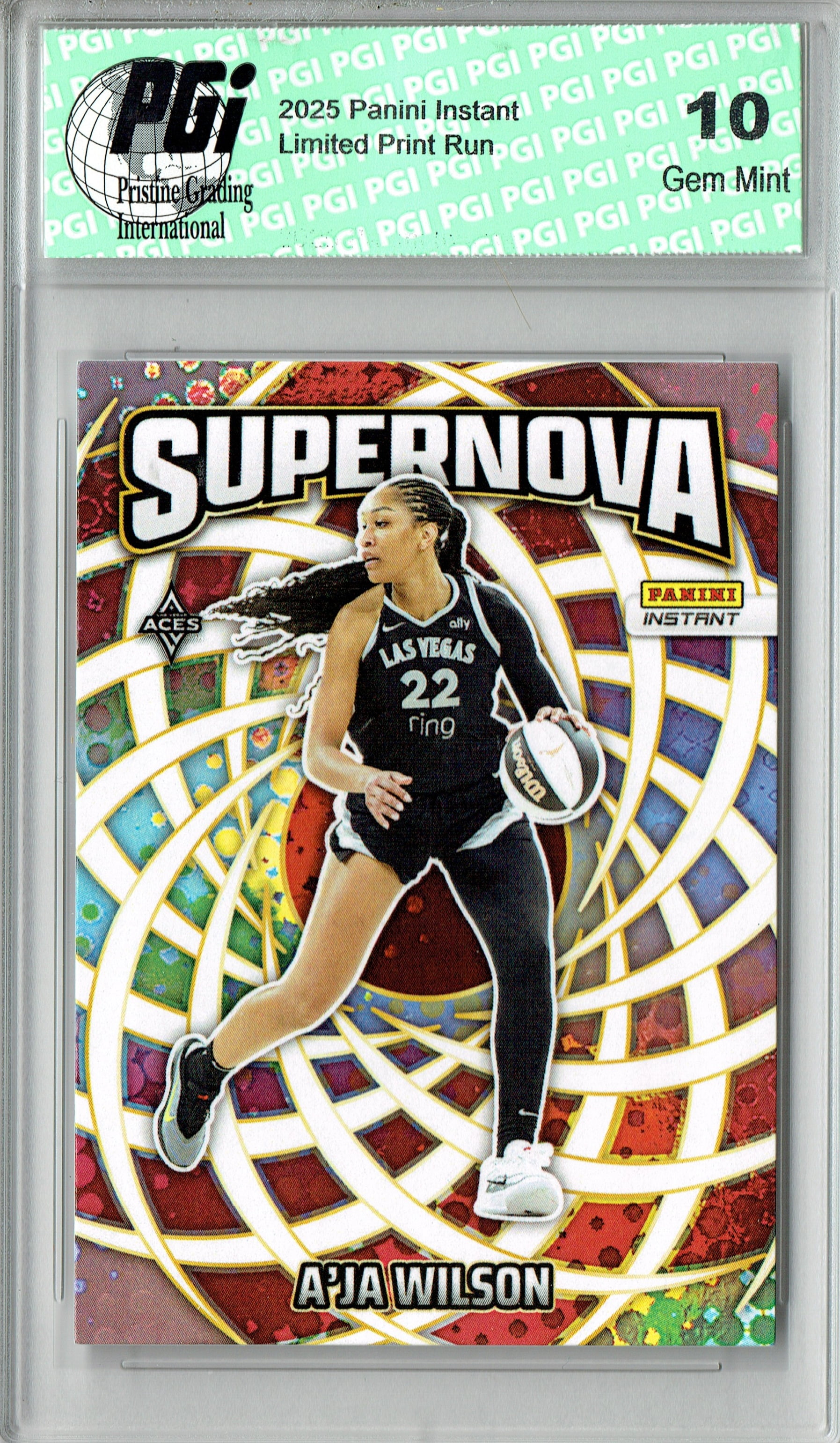 A'ja Wilson 2025 Panini Instant #SN-5 Supernova 3655 Made Trading Card ...