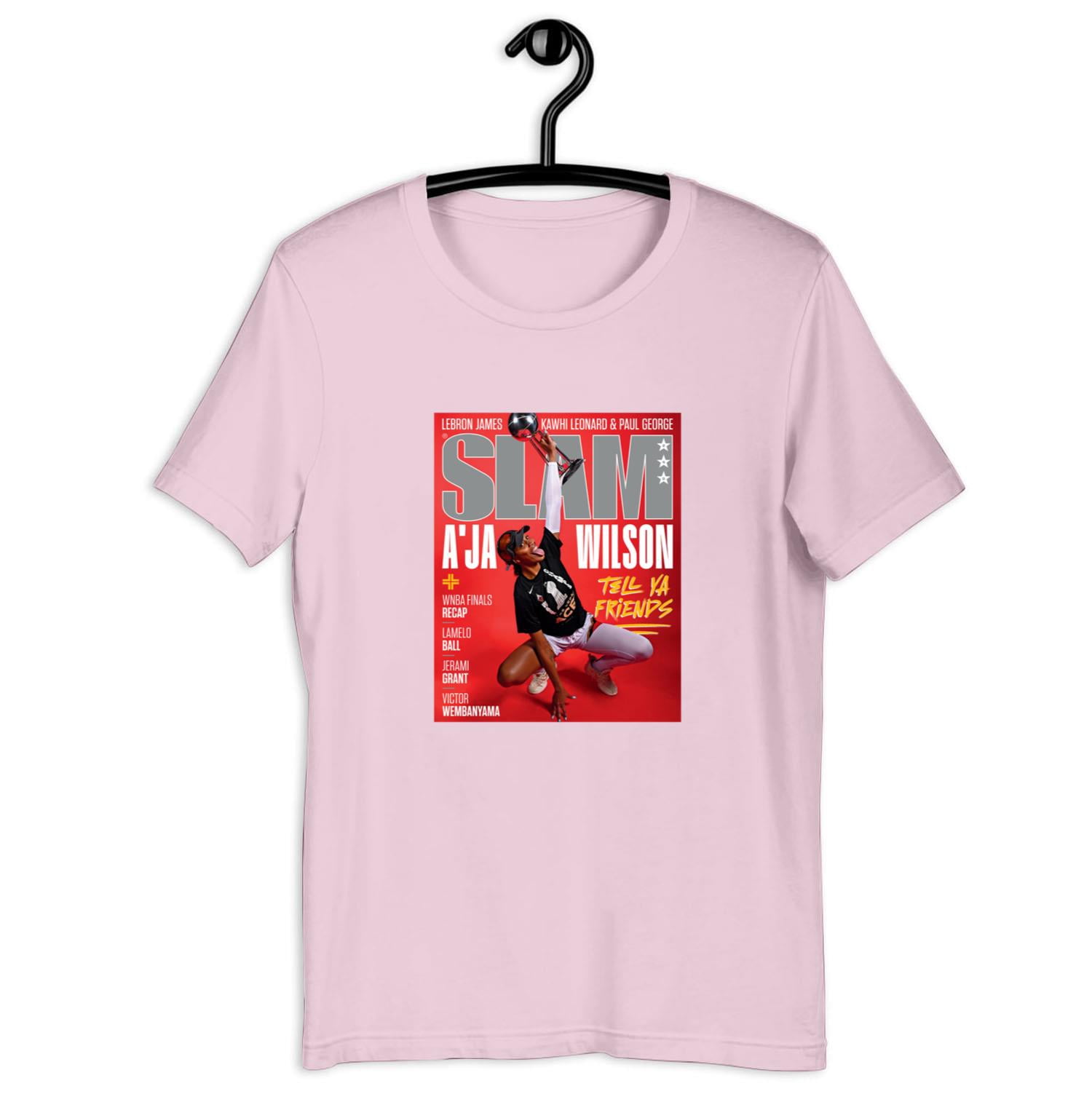 A'ja Wilson Las Vegas Aces WNBA Basketball Slam Cover Tee Shirt-TH3864 ...