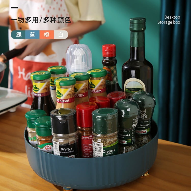 A large rotating seasoning rack for mobile use on the kitchen ...