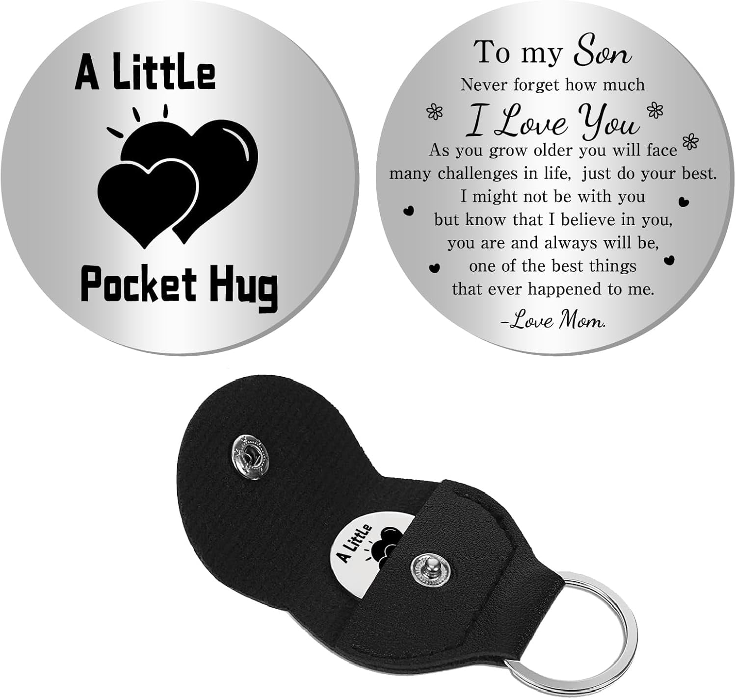 A little Pocket Hug Token Long Distance Relationship Keepsake Stainless ...