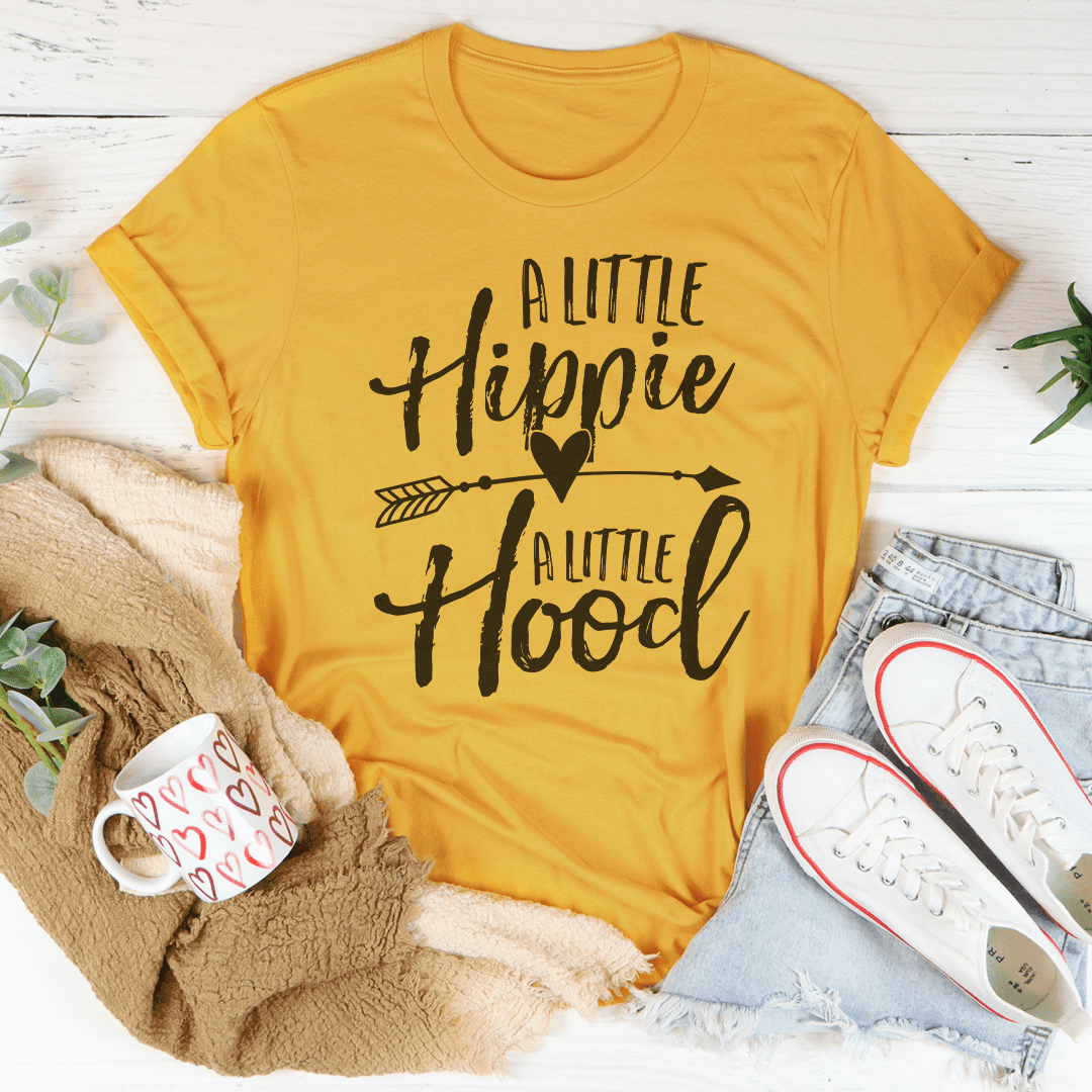 A little hippie a little hood Tee Athletic Heather S Peachy Sunday T-Shirt - Walmart.com