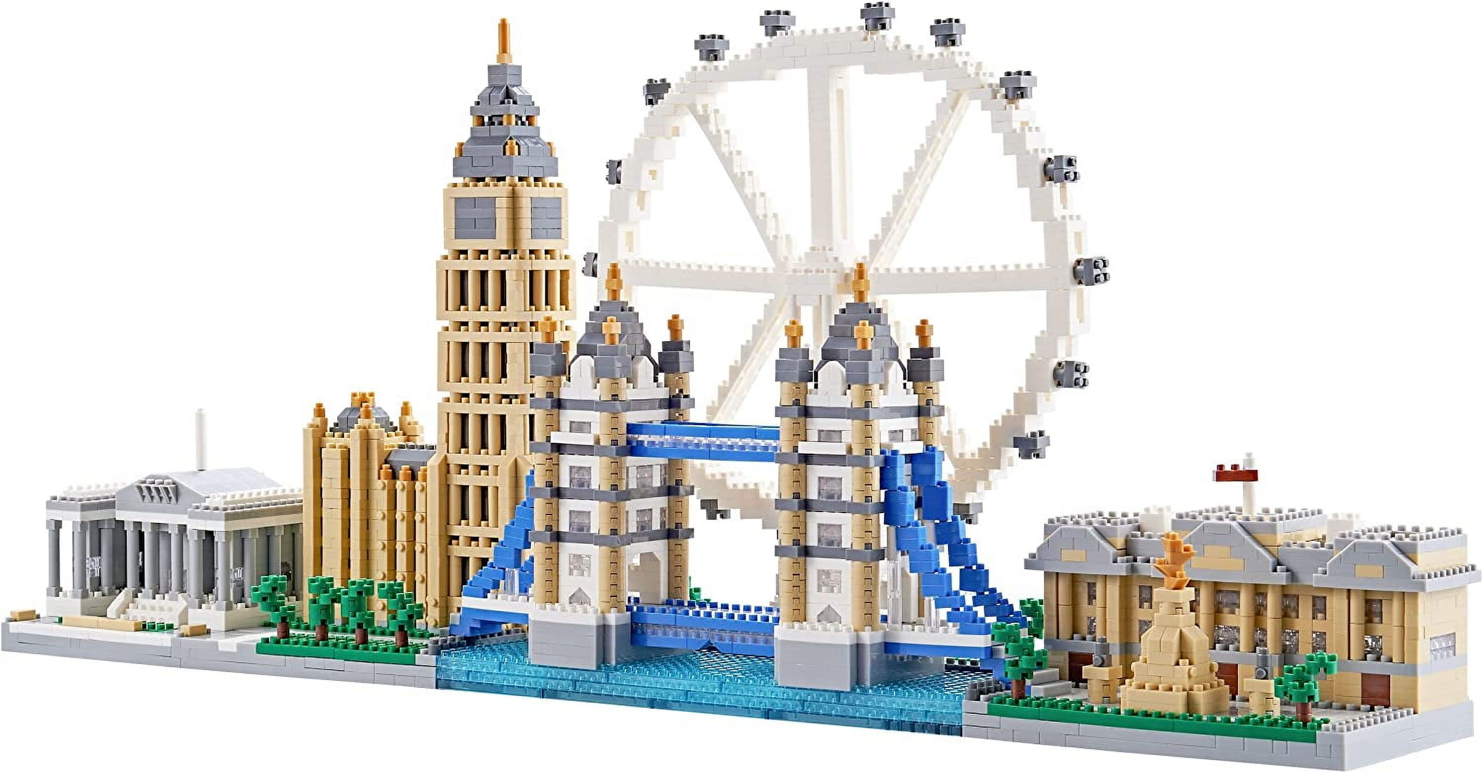 A miniature building block toy model of London Bridge (composed of ...