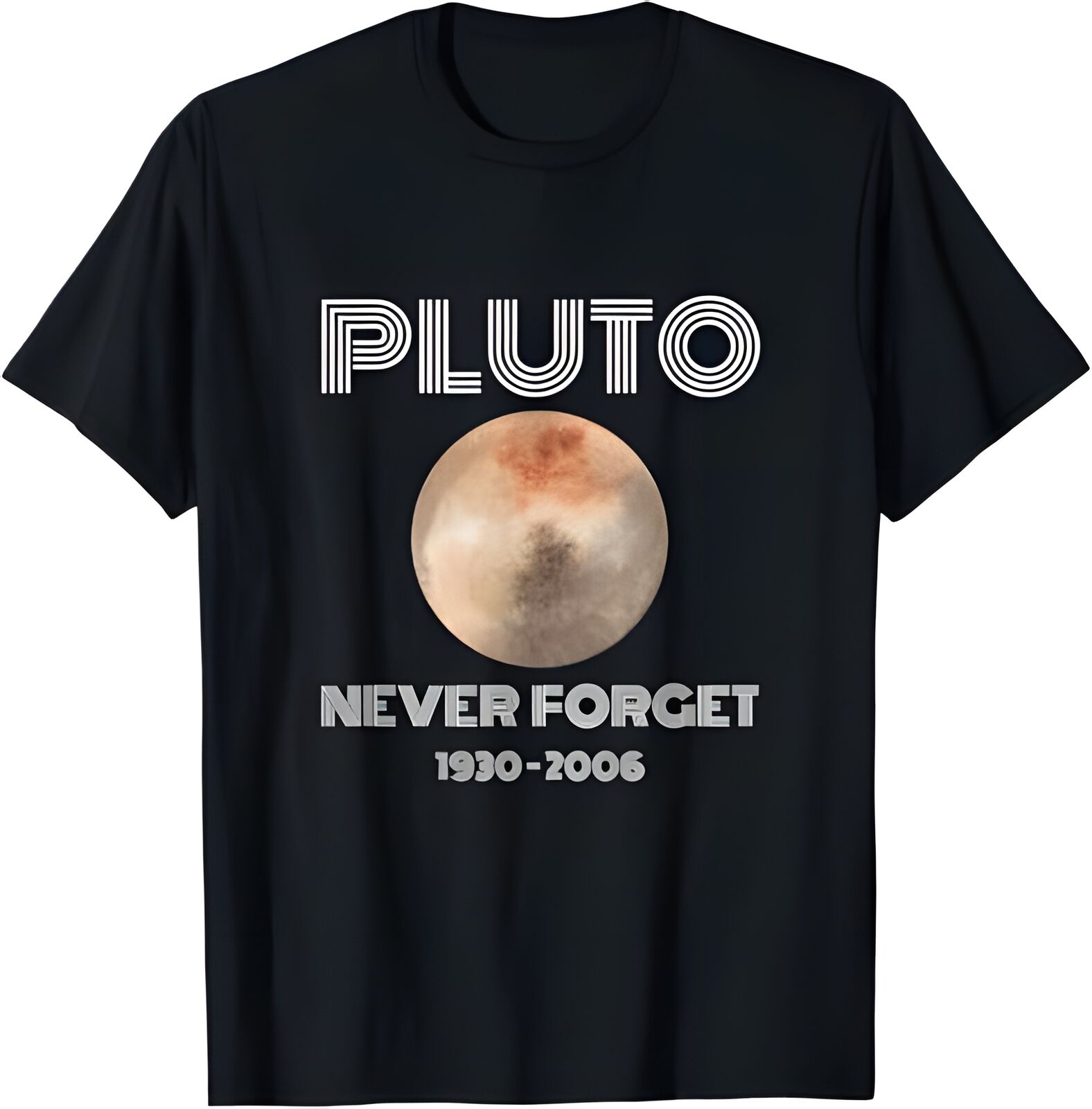 A new - Retro Never Forget Pluto Fun Retro Astronomy Space T-shirt - Walmart.com
