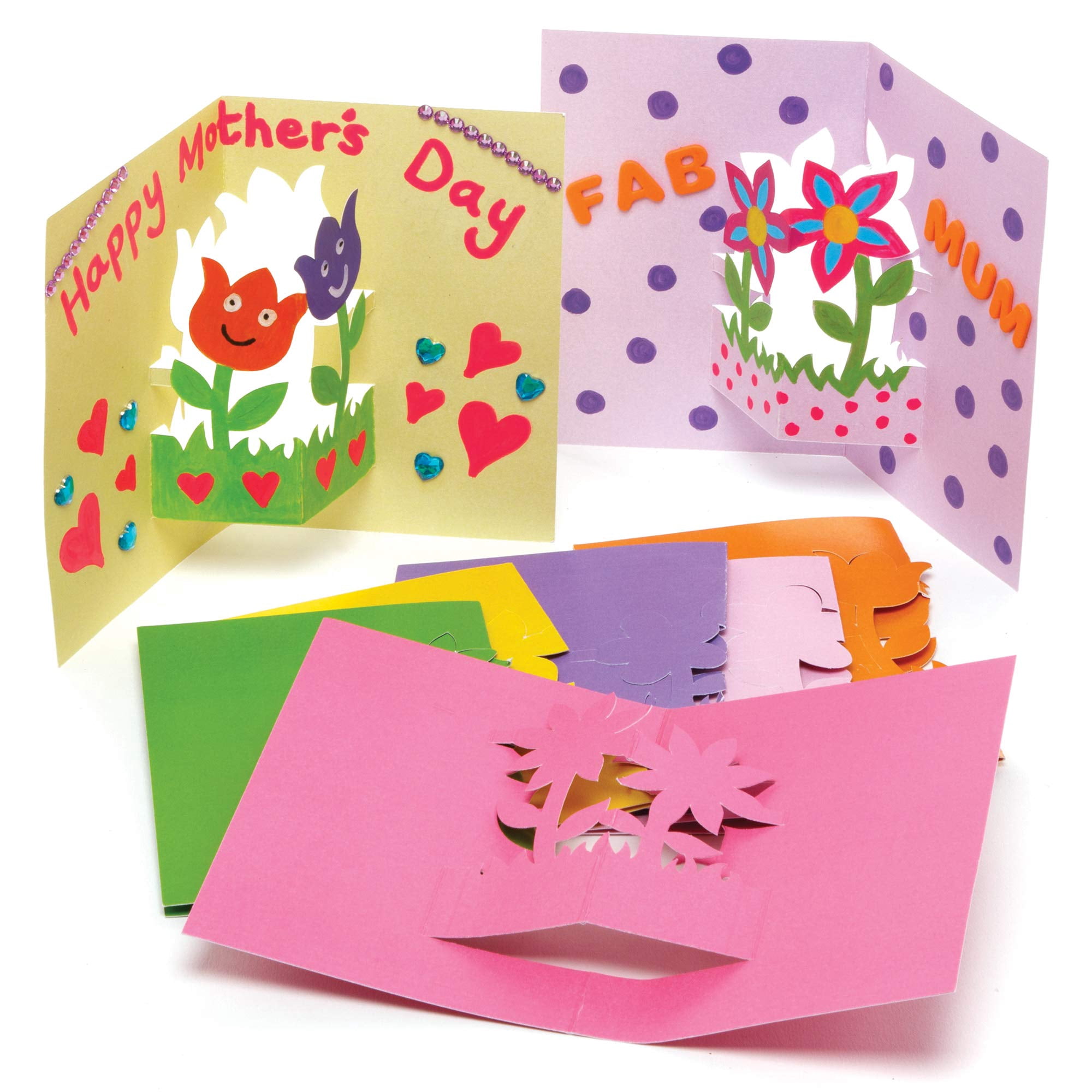 A pack of 10 flower cards, perfect for children to decorate, ideal ...
