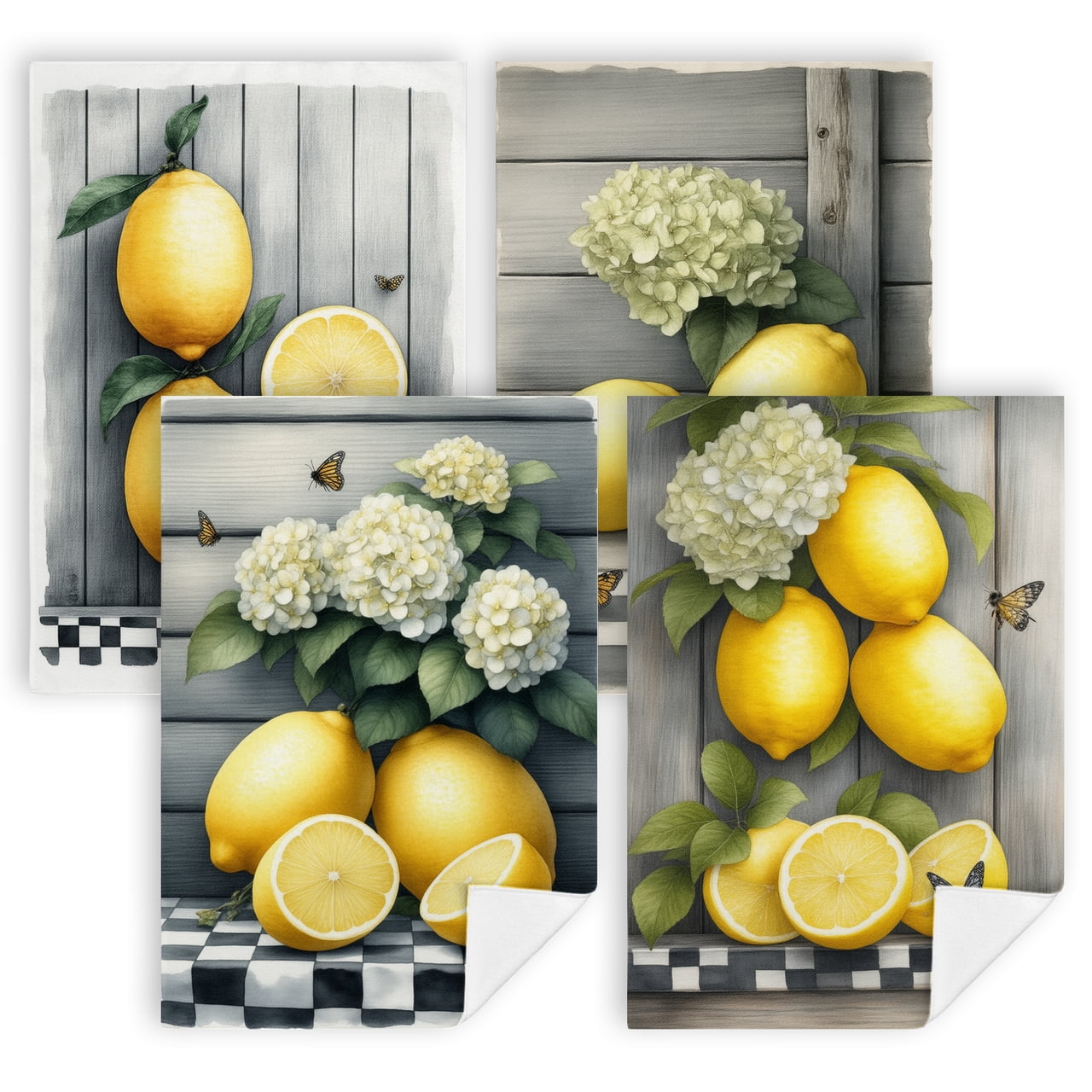 A painting of three lemons and a half of a lemon on a tabletoallas de ...