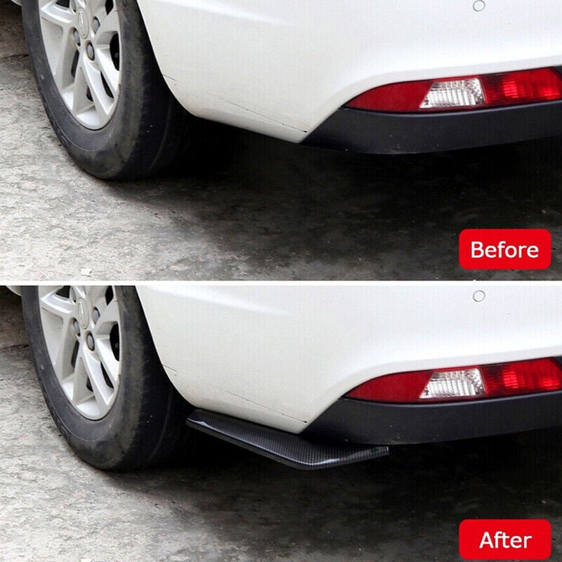 A pair of carbon fiber style rear bumper lip diffuser separators with ...