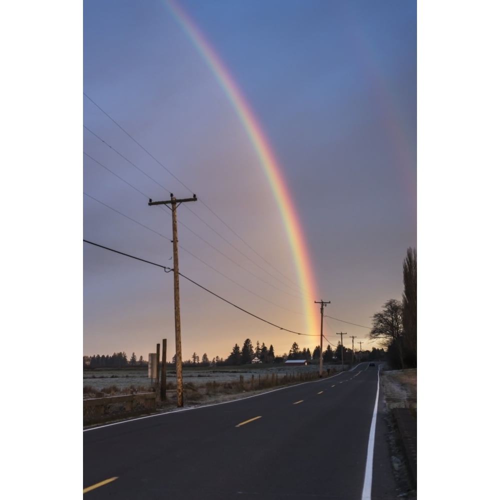 Posterazzi DPI12290377LARGE A Rainbow Brightens A Sky - Astoria Oregon ...