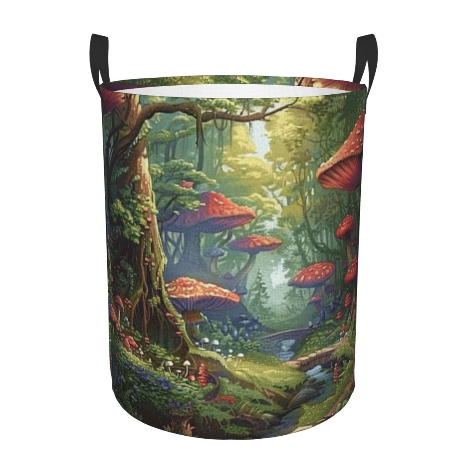 A secluded path through the forest Circular laundry basket, dirty ...