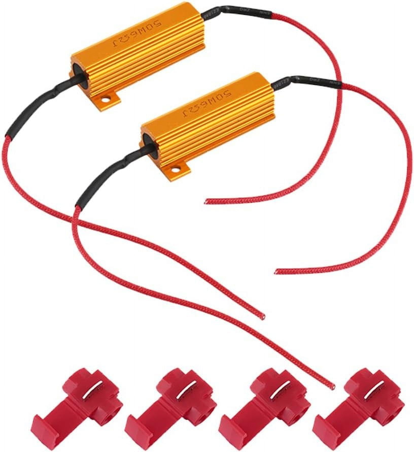 A set of 2 x 50 W 6 ohm charging resistors for LED indicator lights ...