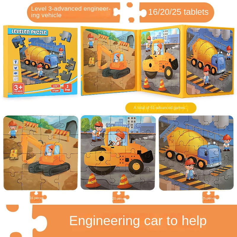 A set of folding magnetic advanced puzzle books for children, babies ...