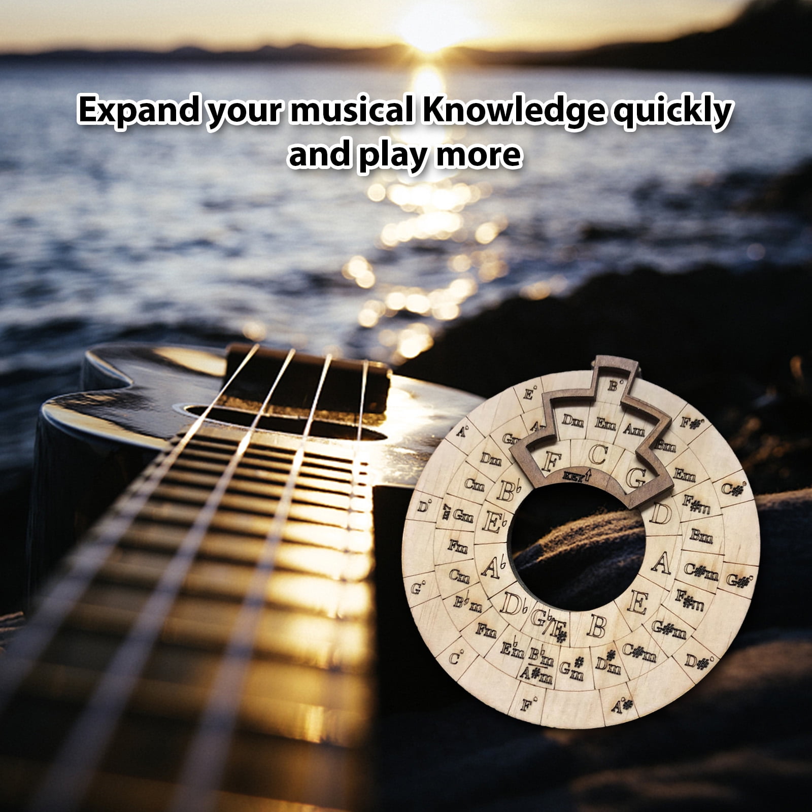 A staff chart,Wooden Melody Tool Musical Educational Tool Circle Of ...