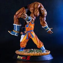 A statue of the battle scene between Goku and Naba in Dragon Ball, a ...