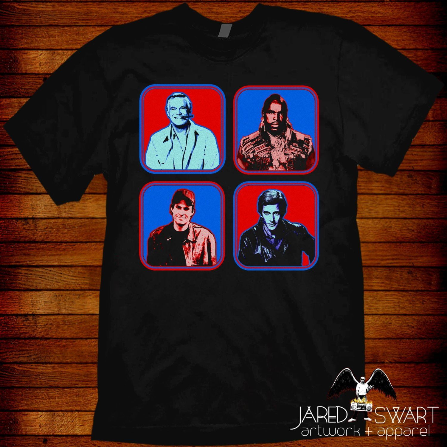 A-team T-shirt 80s Retro Pop-Art Mr.T 80s tv - Walmart.com