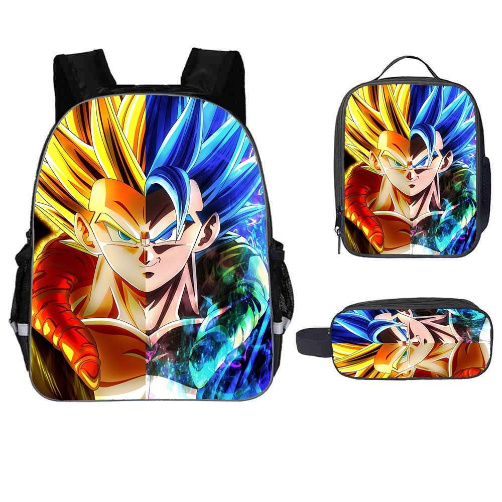 A three-piece set of Dragon Ball Goku backpack, lunch bag and pen case ...