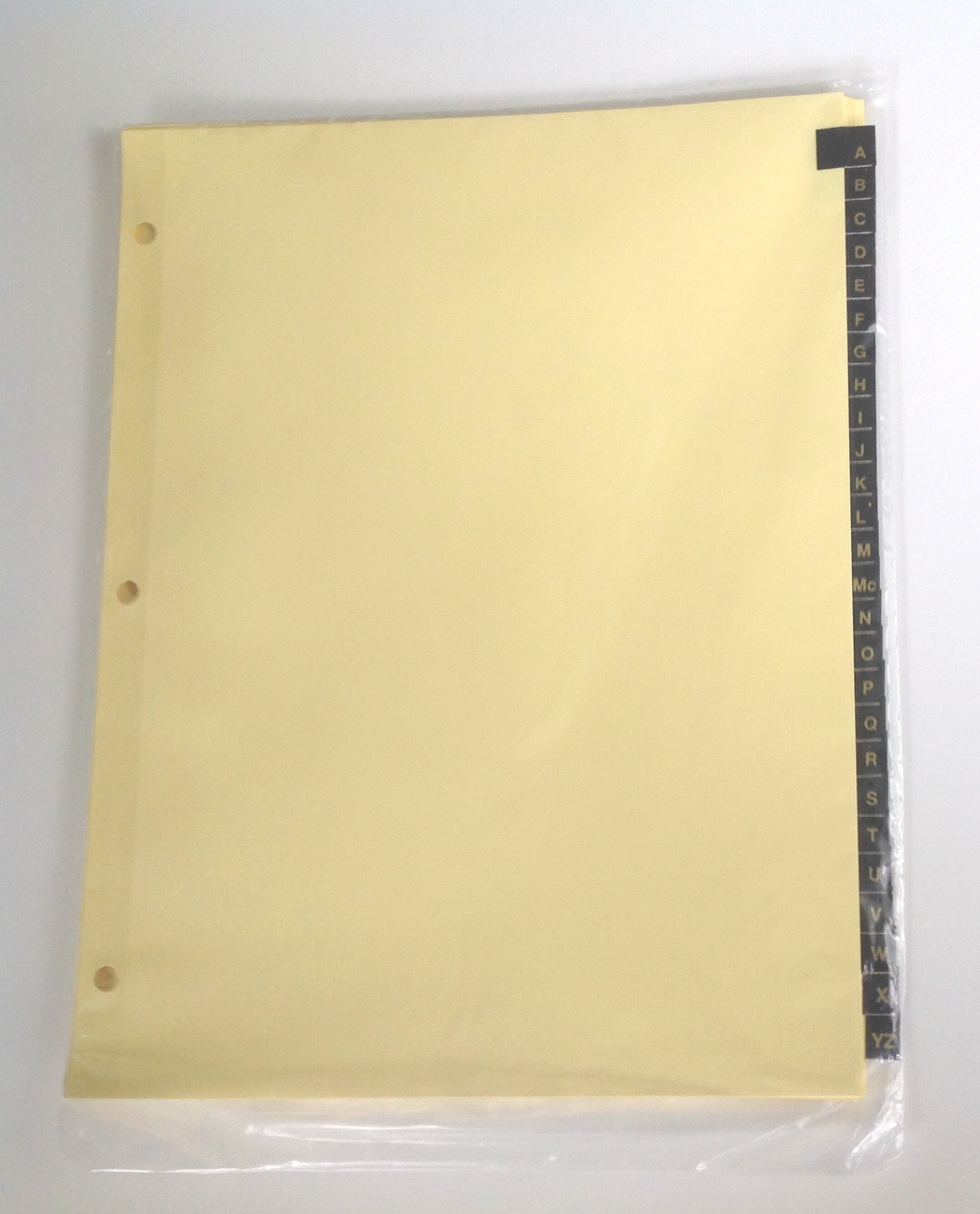 A to Z Index Dividers for 8-1/2 x 11 inch 3-Ring Binder, with Gold ...