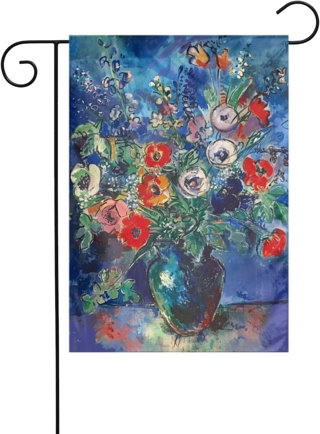 A vase of flowers blue Garden Flags Double Sided,Garden Flags for All ...