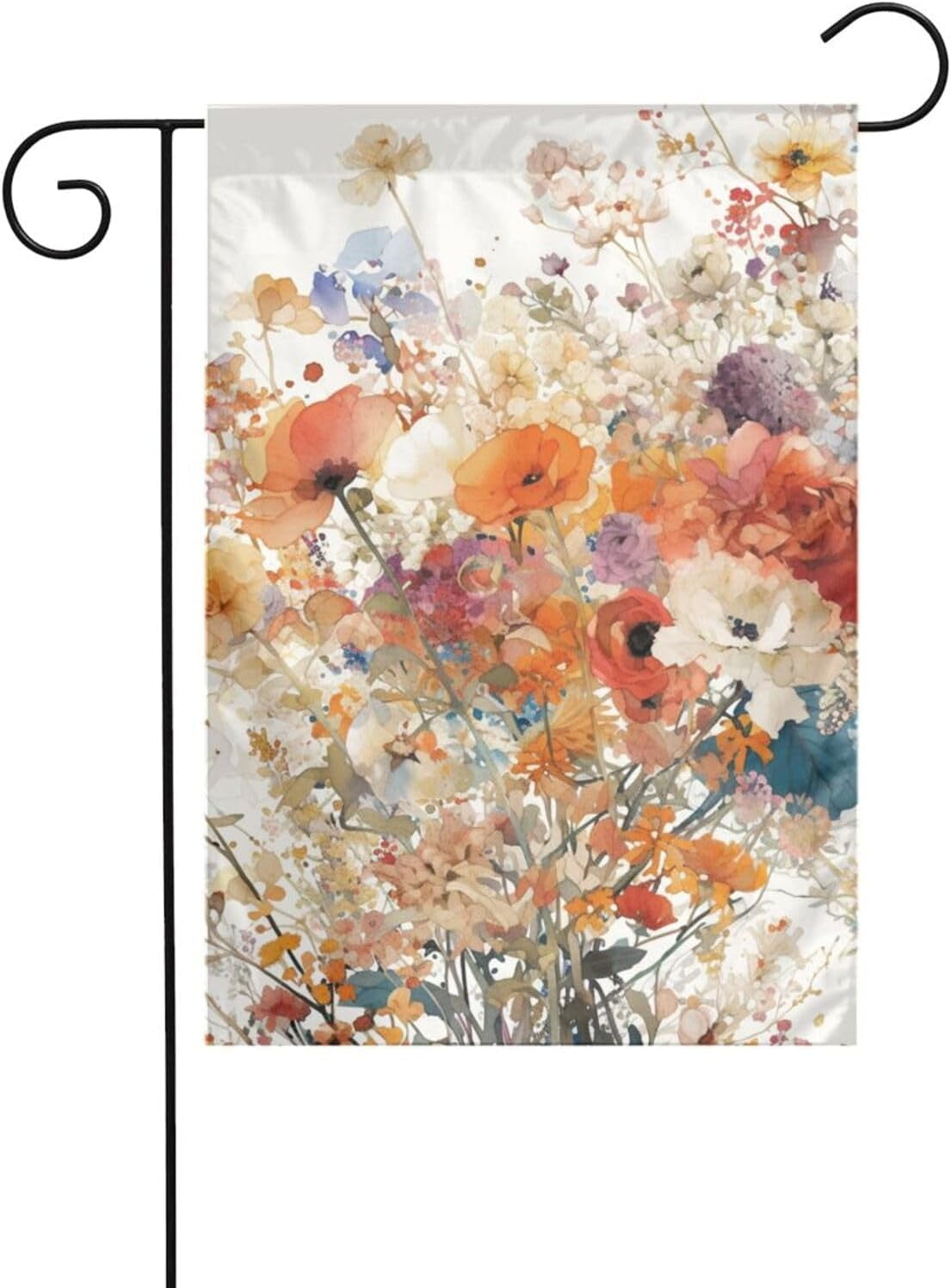 A watercolor flower Garden Flags Double Sided,Garden Flags for All ...
