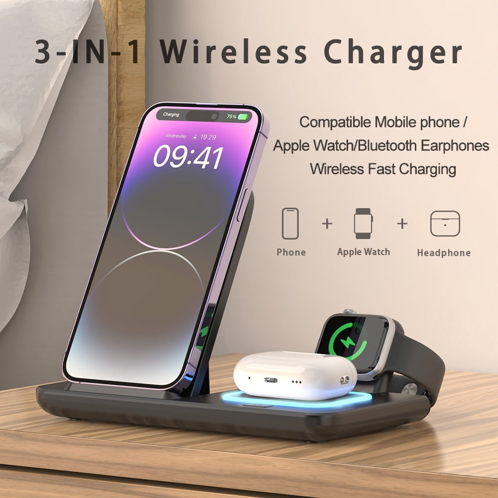 A006 New Folding 3 in 1 Wireless Charger Wireless Charger 15W - Walmart.com