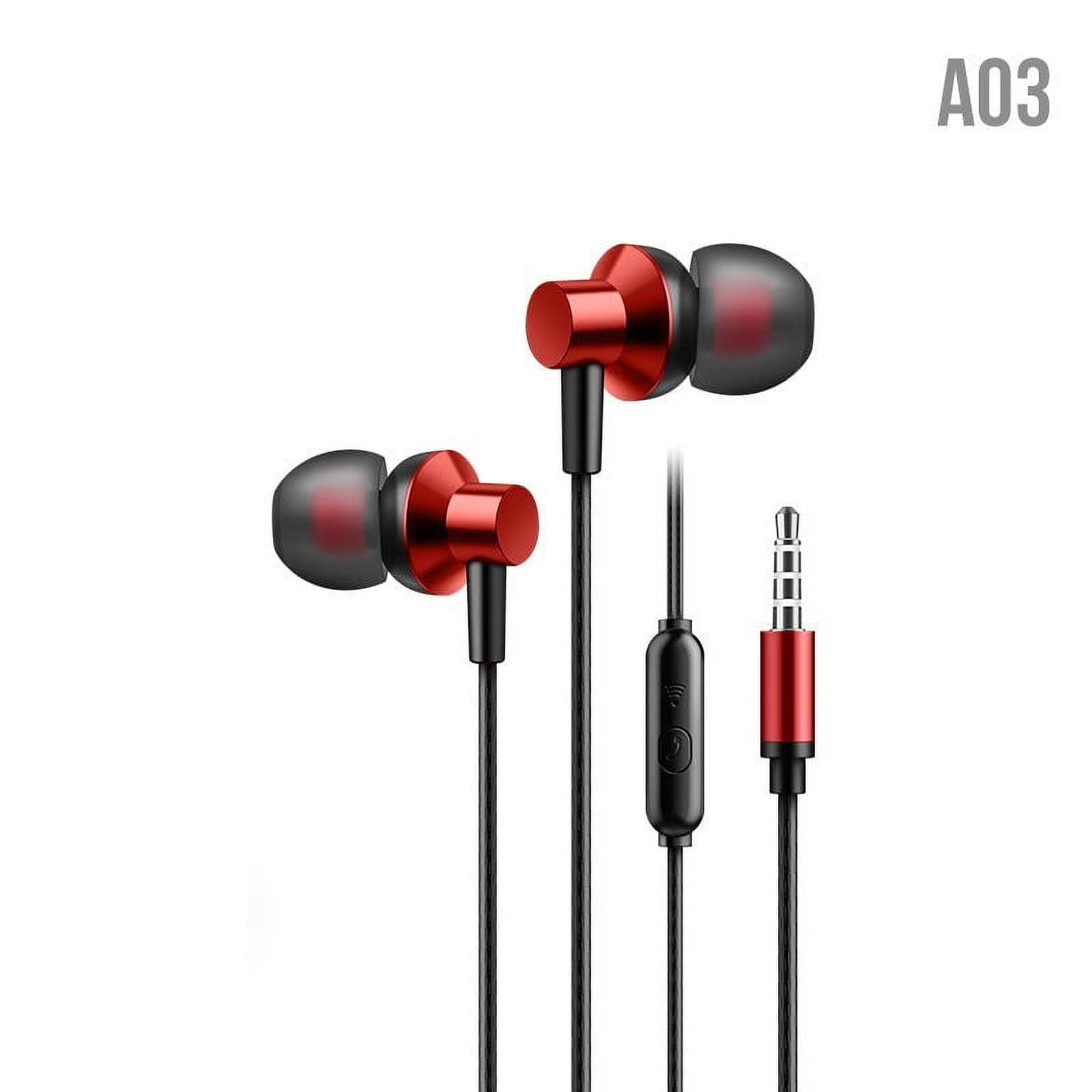 A03 Wired Headphones with 3.5mm Audio Connector, In-Line Control, and ...