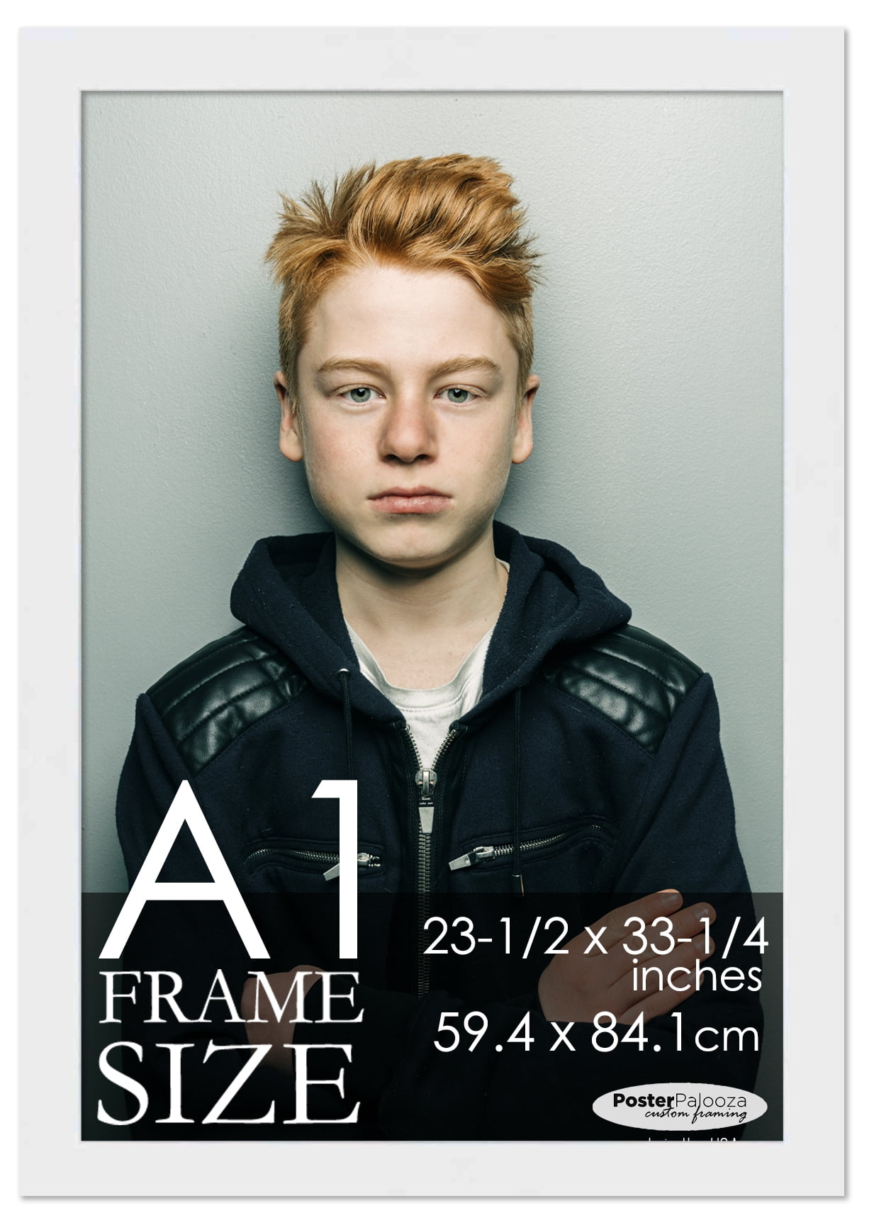 A1 Frame White Modern Minimalist - Contemporary Wood A1 Picture Frame ...