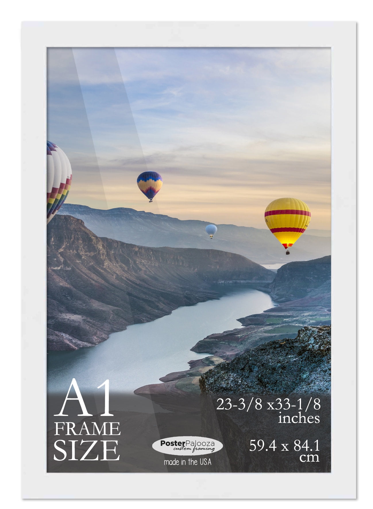 A1 Frame White Modern Minimalist - Wooden 23.5x33.25 Frame ...