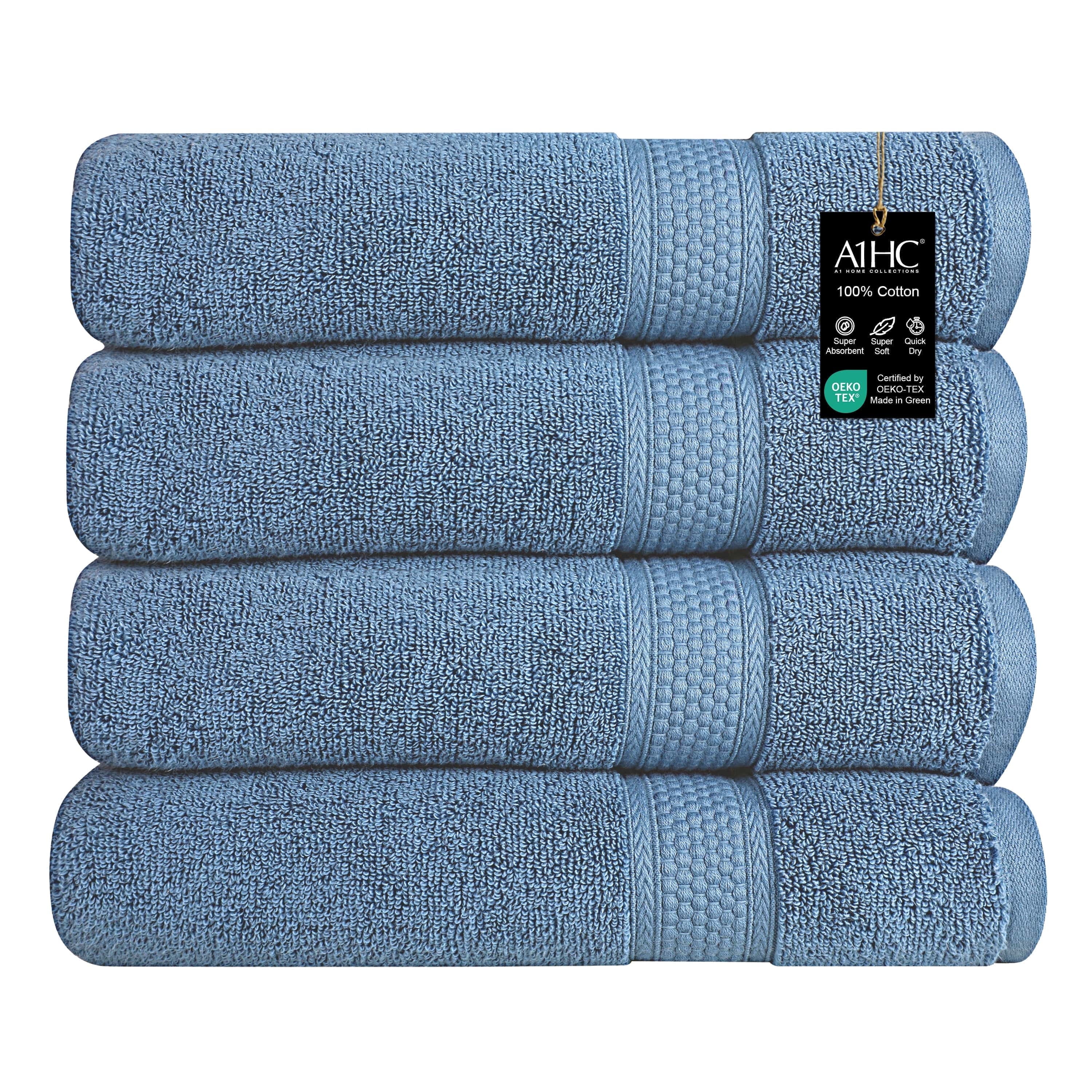 A1 Home Collections LLC A1HC Bath Towel Set, 500 GSM Duet Technology ...